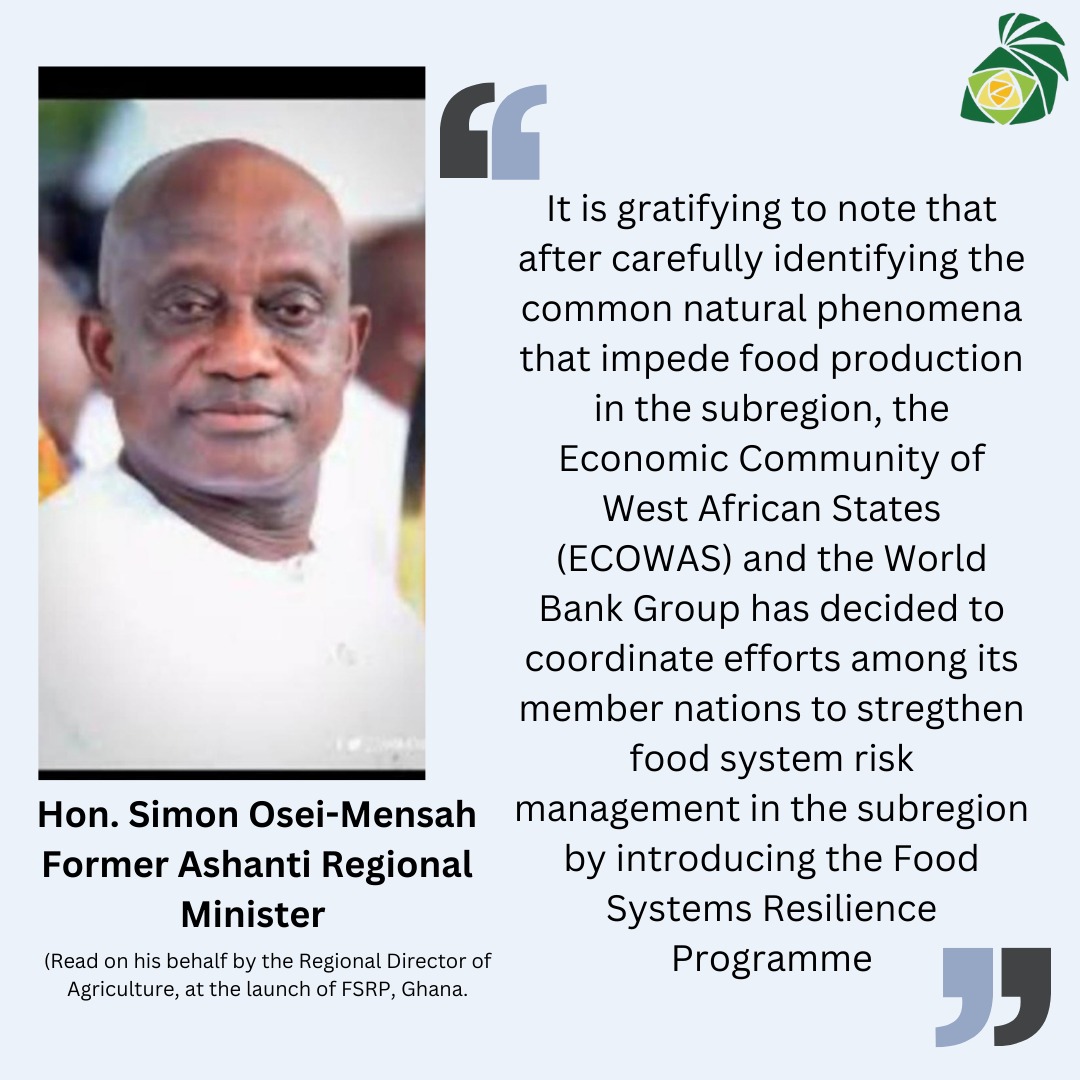 WEST AFRICA FOOD SYSTEM RESILIENCE PROGRAMME (FSRP)